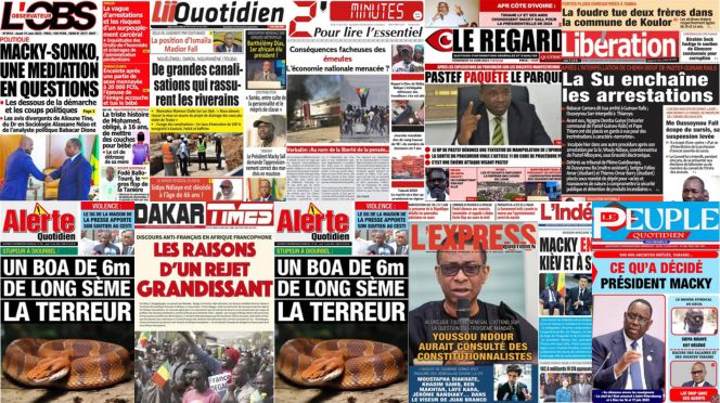 A la « Une » des journaux sénégalais du jeudi 15 Juin 2023 - Notre ...