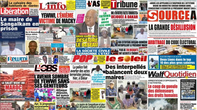 La « Une » des journaux sénégalais du samedi 12 Août 2023 - Notre Continent