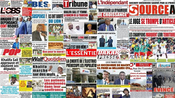 La « Une » des journaux sénégalais du mardi 17 Octobre 2023 - Notre ...